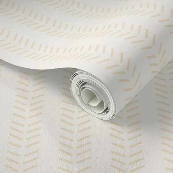 Spoonflower Mudcloth Vertical Camel Beige Colors Light Brown Custom Pre-pasted Wallpaper