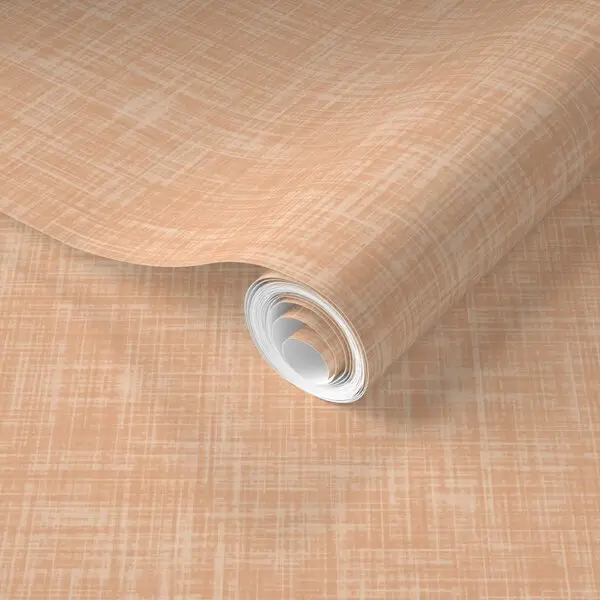 Spoonflower Peach Texture Look Light Erin Kendal Custom Pre-pasted Wallpaper - Beige,brown