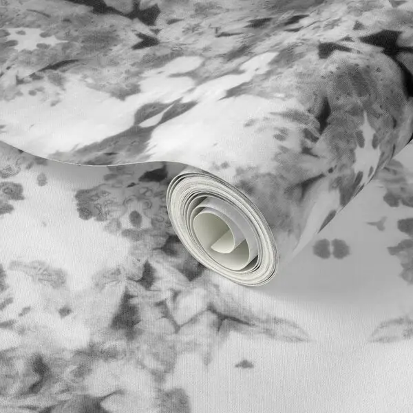 Spoonflower Tie Dye Abstract Marble Monochromatic Shibori Traditional Wallpaper