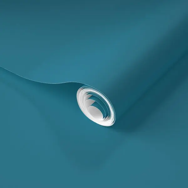 Spoonflower Teal Blue Coordinate Ocean Ice Sea Solid Arctic Custom Pre-pasted Wallpaper - Teal,blue