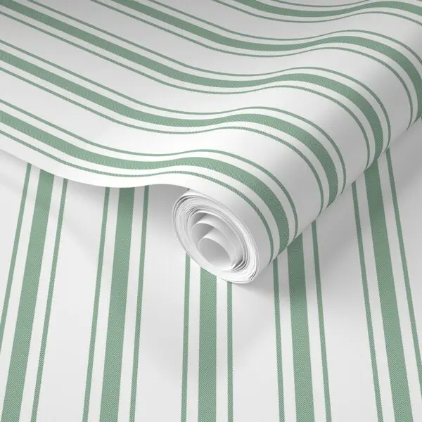 Spoonflower Mattress Ticking Stripe Vertical Wide Traditional Wallpaper