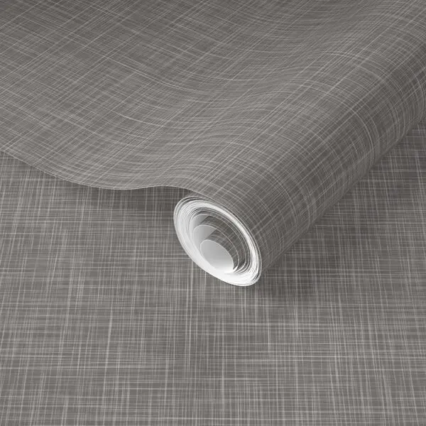 Spoonflower Grey Charcoal Ash Texture Solid Custom Pre-pasted Wallpaper - Gray