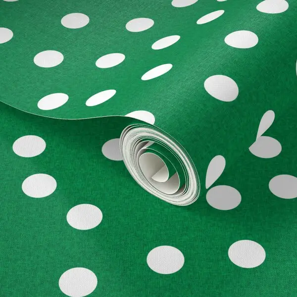 Spoonflower Christmas Dots Coordinates Green Look Spot Holiday Traditional Wallpaper - Green,white,mint