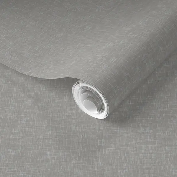 Spoonflower Solid Modern Custom Pre-pasted Wallpaper - Gray