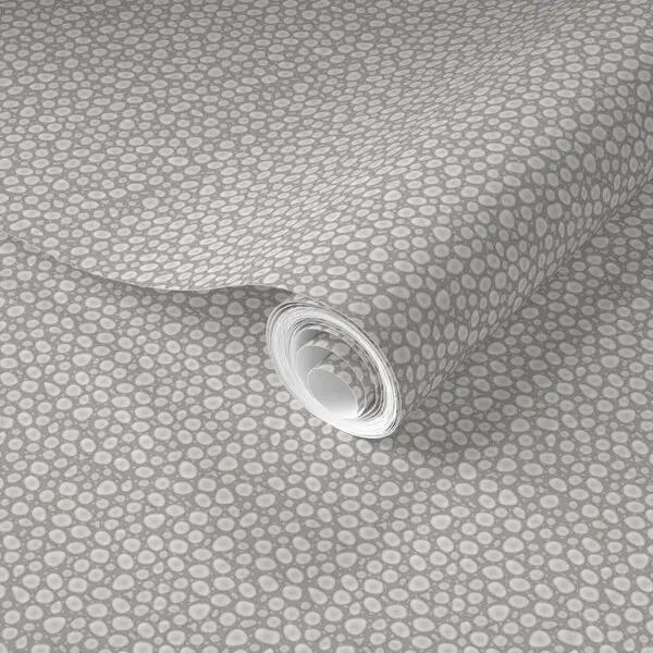 Spoonflower Shagreen Pearl Grey Traditional Wallpaper - Gray