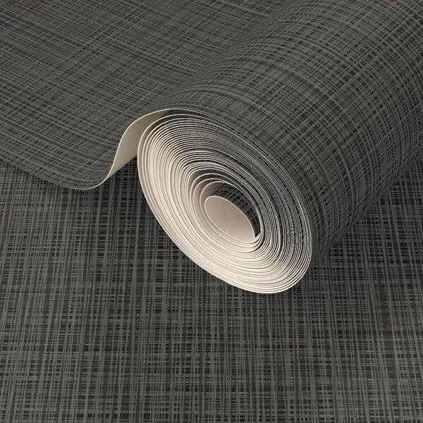 Spoonflower Charcoal Texture 100% Natural Sisal Grasscloth Wallcovering - Gray,black