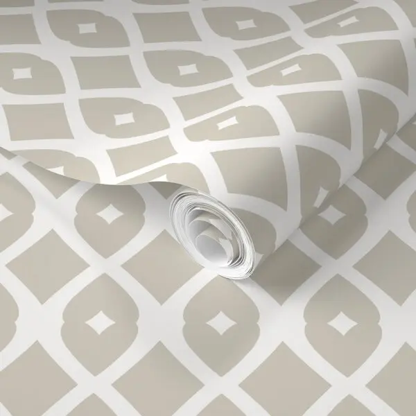 Spoonflower Graphic Custom Removable Wallpaper - Gray,white