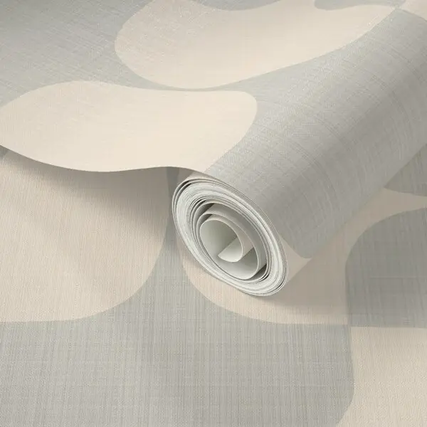 Spoonflower Tessellation Modern Bold Subtle Neutral Mushroom Traditional Wallpaper - Beige,gray