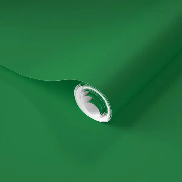 Spoonflower Solid Seattle Seahawks Custom Pre-pasted Wallpaper - Green