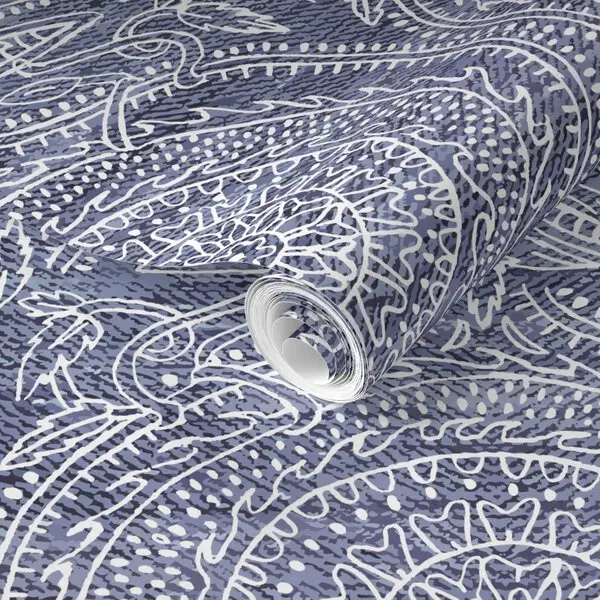 Spoonflower Light Boho Faded Geo Mandala Ogee Bohemian Custom Removable Wallpaper
