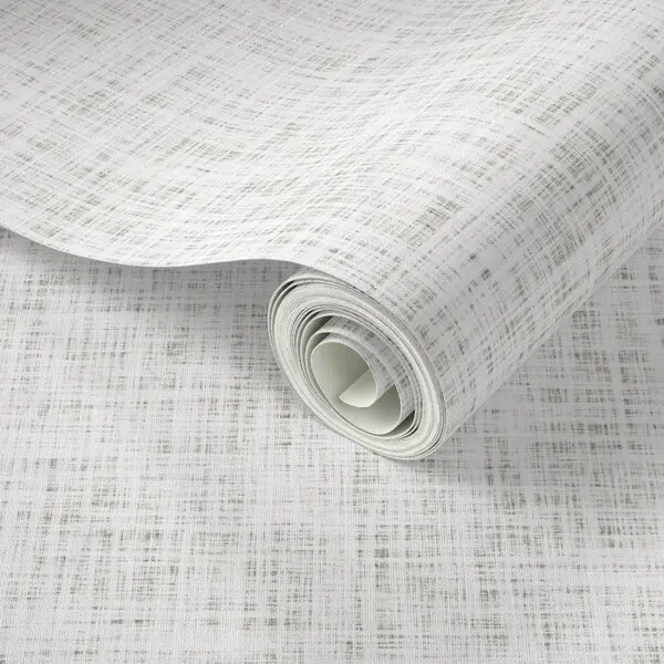 Spoonflower Solid Silver Custom Removable Wallpaper - White,gray