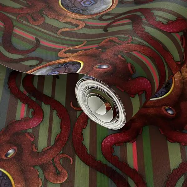 Spoonflower Steam Steampunk Victorian Elegant Gears Clockwork Traditional Wallpaper