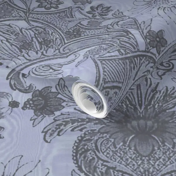 Spoonflower Parrot Damask Rococo Baroque Birds Ornate Custom Removable Wallpaper
