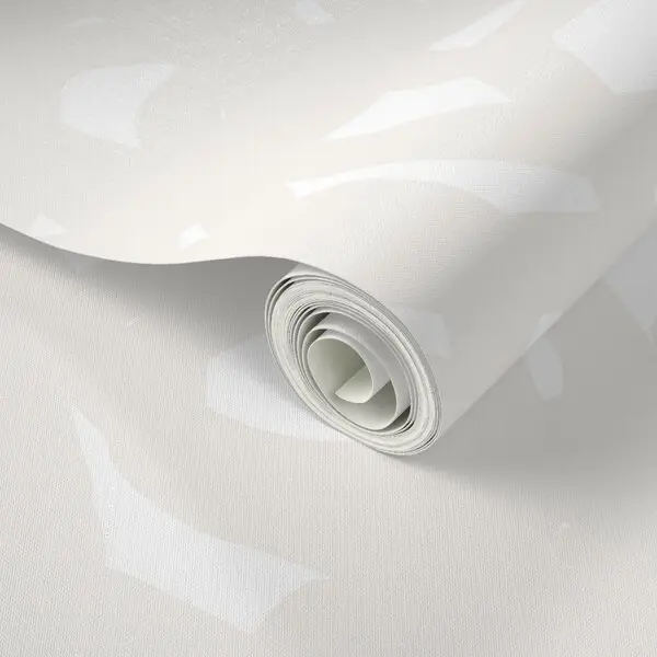 Spoonflower Swirls Abstract Paint Tan Neutral Beige Graffiti Custom Pre-pasted Wallpaper