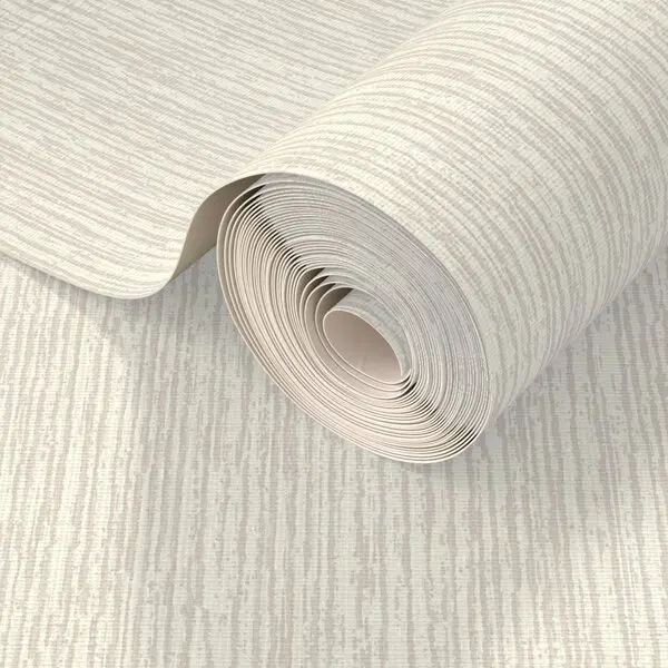 Spoonflower Ivory Small Stripes Modern Abstract Geometric 100% Natural Sisal Grasscloth Wallcovering - Beige,ivory,white