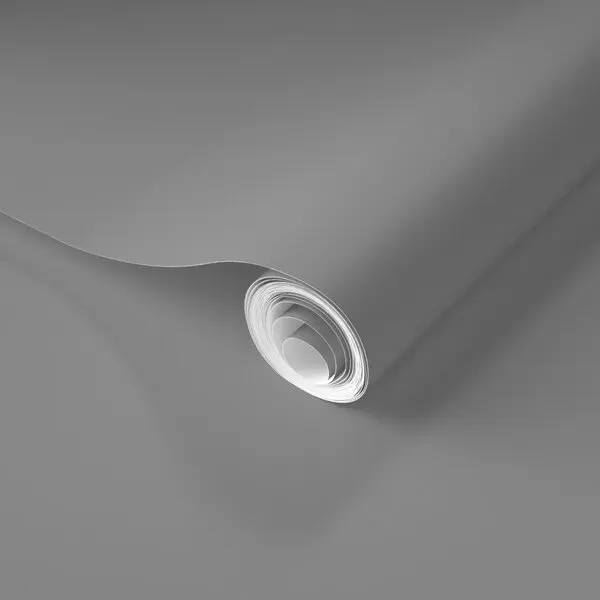 Spoonflower Solid Plain Grey Custom Pre-pasted Wallpaper