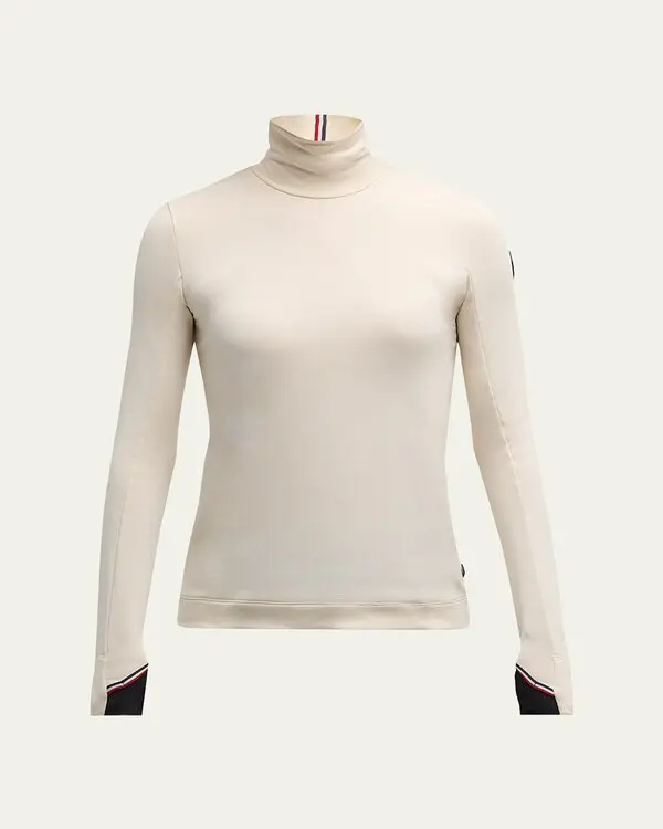 Moncler Polartec Jersey Turtleneck Base Layer - Cream