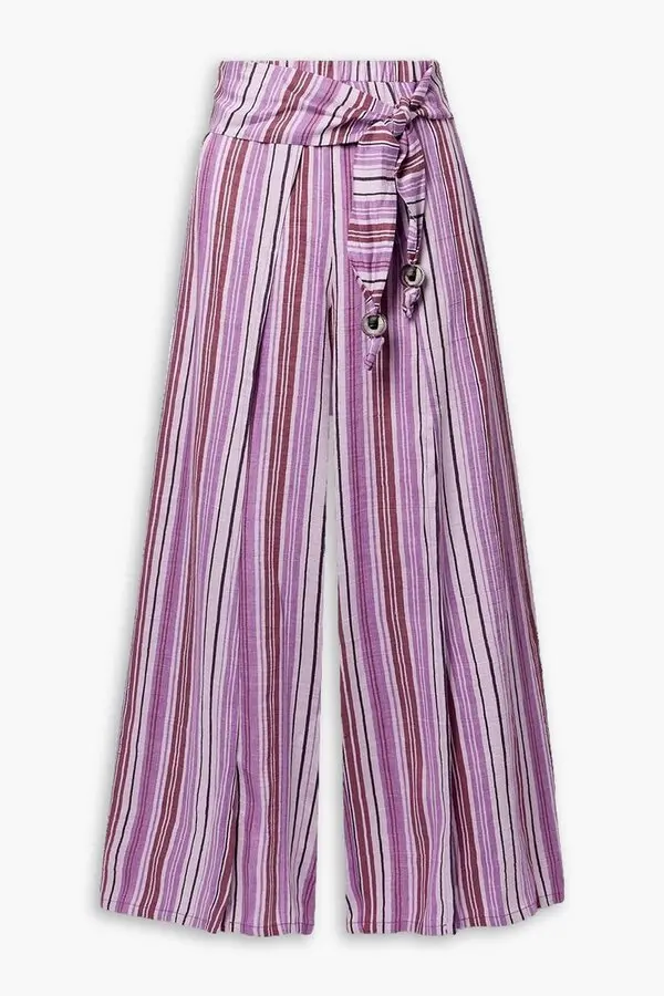 Lisa Marie Fernandez Farrah Striped Wide-leg Pants