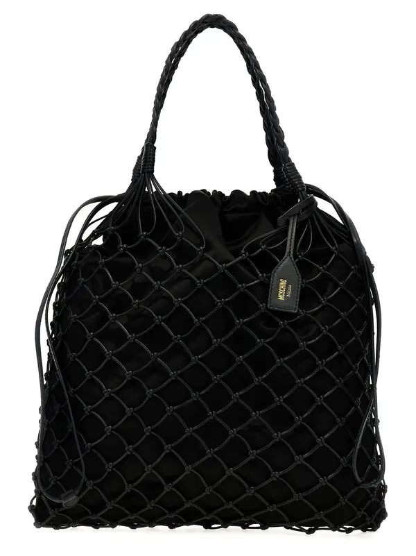 Moschino Woven Nappa Leather Shopper
