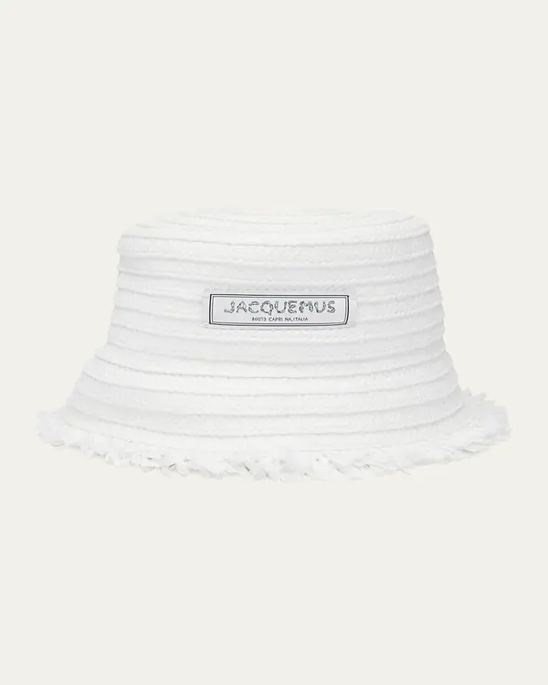 Jacquemus Le Bob Bacino Bucket Hat - White