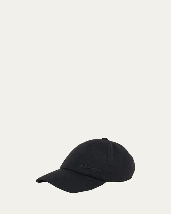 Saint Laurent Vintage Cashmere Baseball Cap