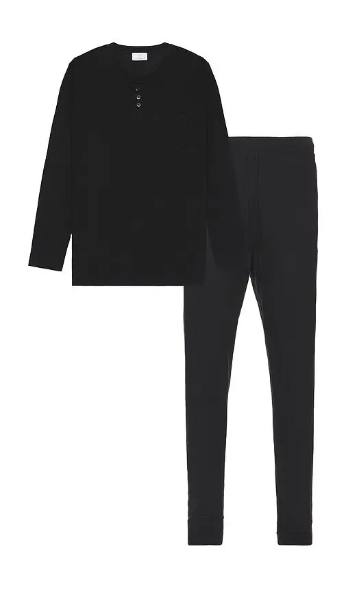 Cosabella Henley Pj Set - Black