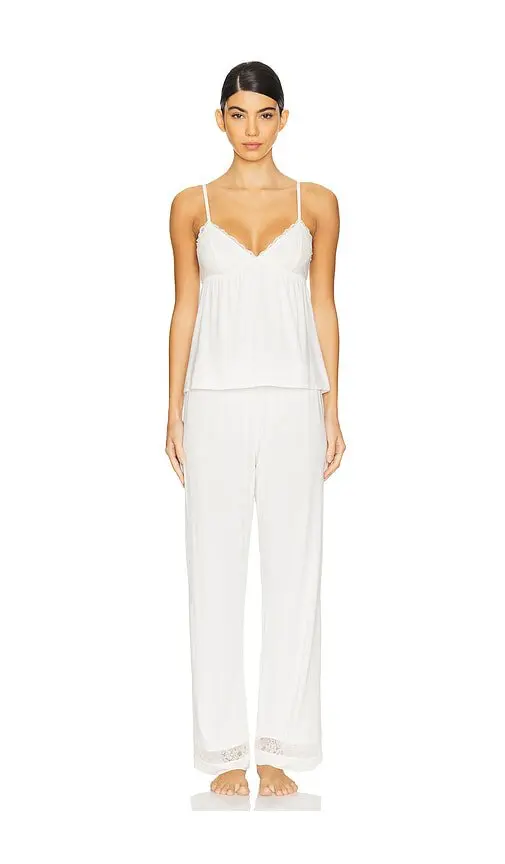 Eberjey Mia Cami And Pant Pj Set - Ivory