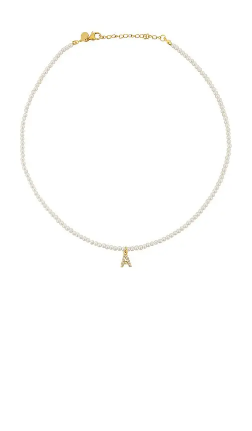 PETIT MOMENTS Initial Pearl Necklace