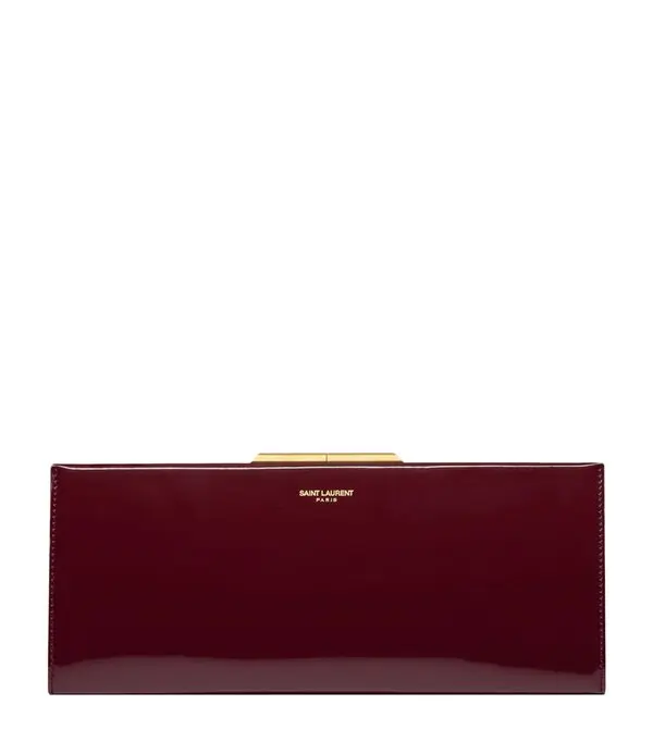 Saint Laurent Calfskin Midnight Clutch - Red