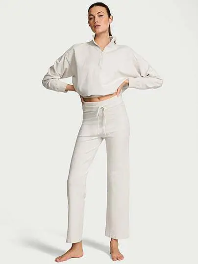 Victoria's Secret Vsx Knit Wide-leg Pant - Beige