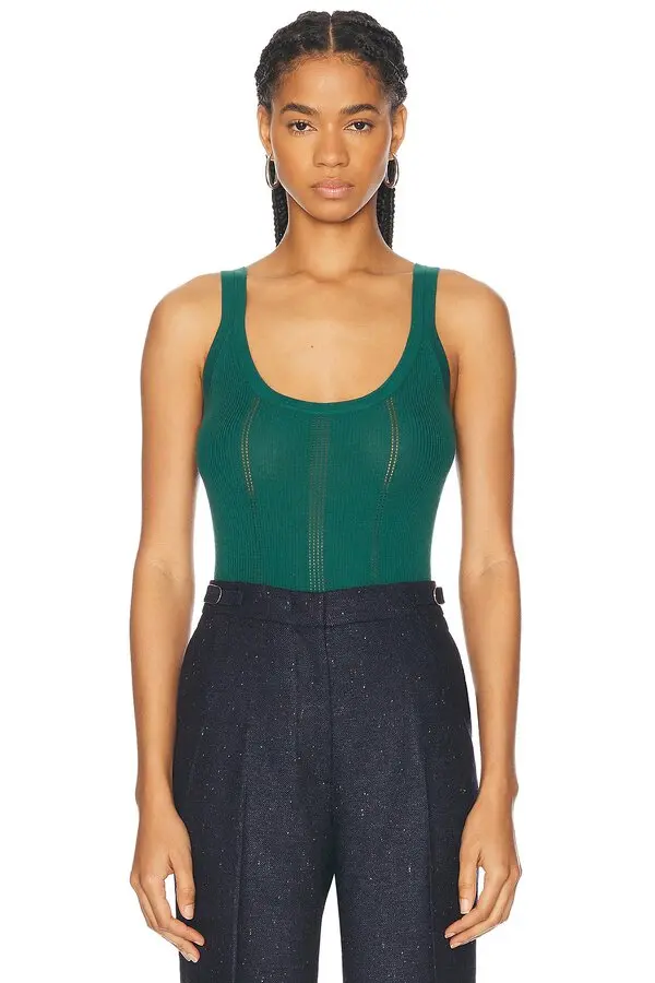 Gabriela Hearst Lucy Tank - Emerald Green