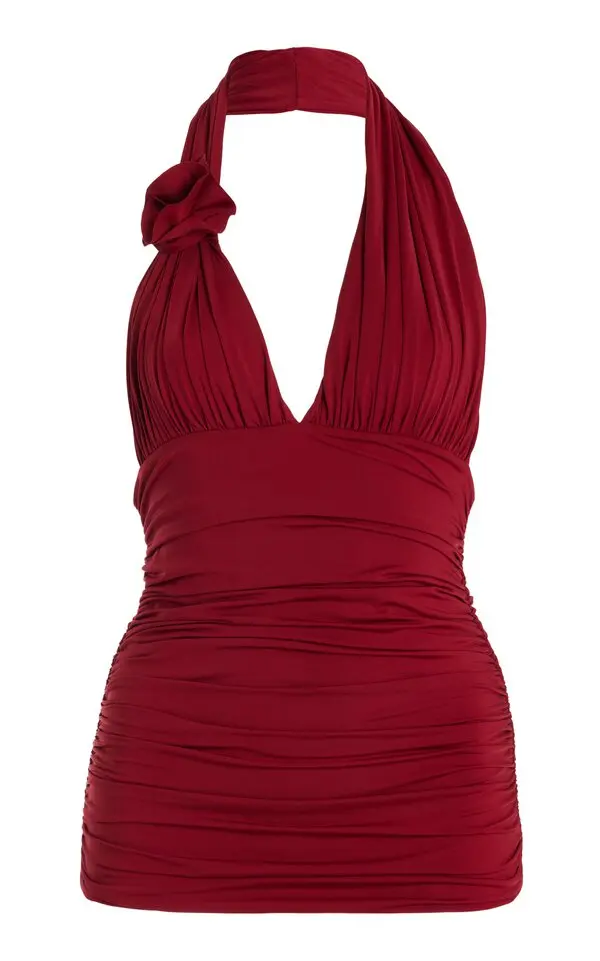 MAYGEL CORONEL Galini Ruched Halter Top
