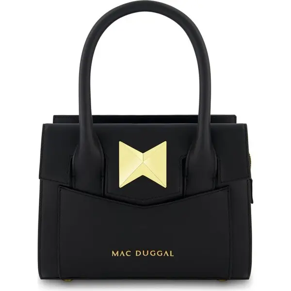 Mac Duggal Small Leather Tote Bag - Black