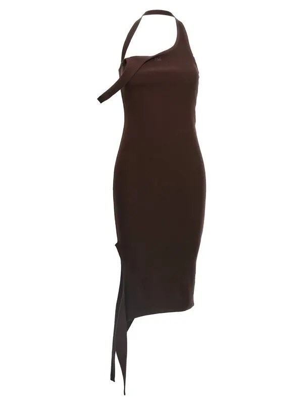COURREGES Undressed Light Knit Dress - Brown