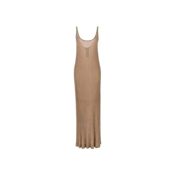 Max Mara Ritmo Lurex Long Dress - Beige