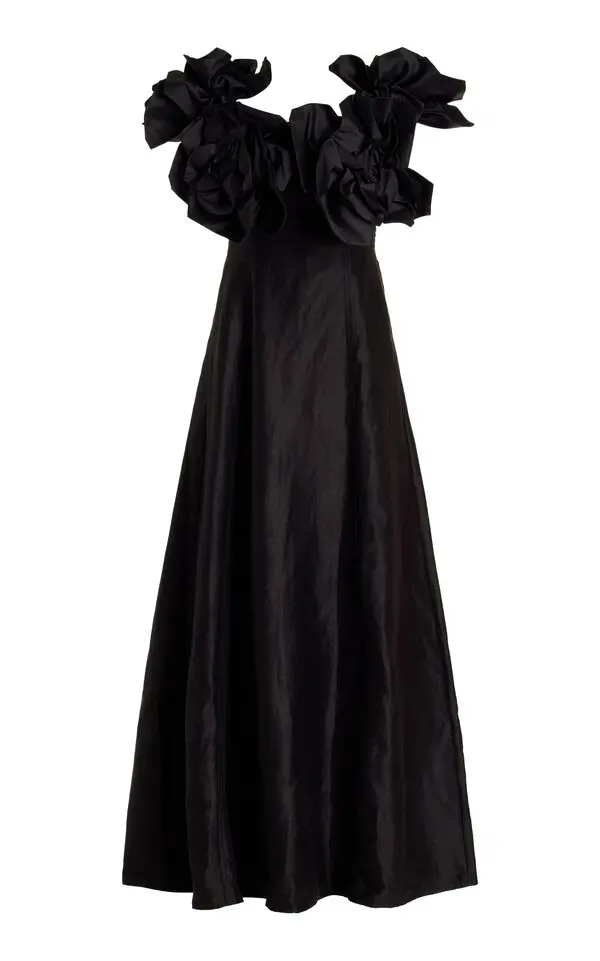 Aje Etta Ruffled Linen-blend Midi Dress