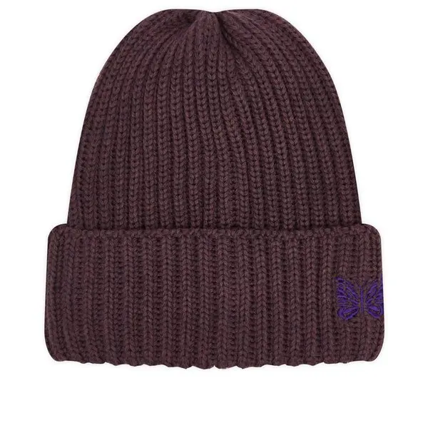Needles Merino Watch Beanie - B-plum