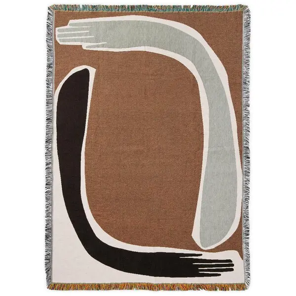 FERM LIVING Pose Tapestry Blanket - Brown