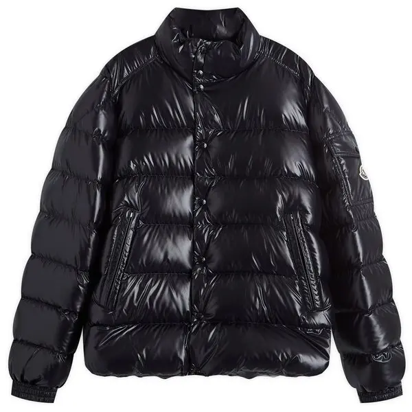 Moncler Lule High Shine Padded Jacket - Navy