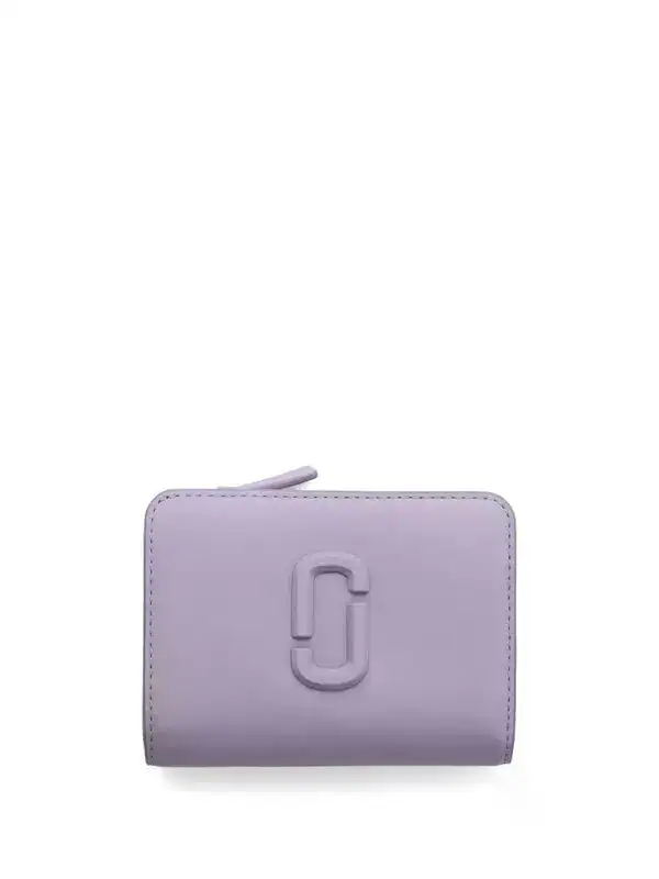 Marc Jacobs The Leather J Marc Mini Compact Wallet - Purple | Editorialist