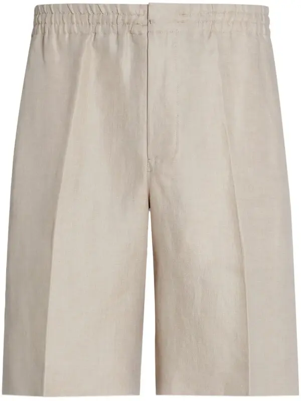 Zegna Linen Shorts - Neutrals