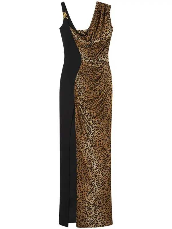 Versace Medusa '95 Leopard-print Gown - Neutrals
