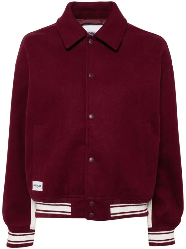 CHOCOOLATE Button-up Bomber Jacket