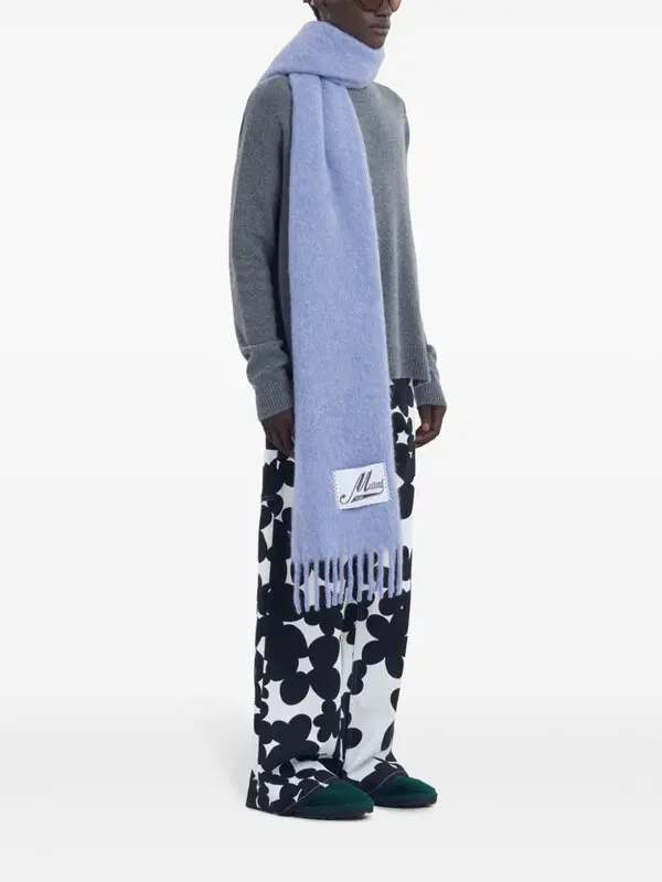 Marni Floral-print Gabardine Trousers