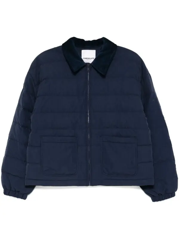 CHOCOOLATE Corduroy-collar Puffer Jacket