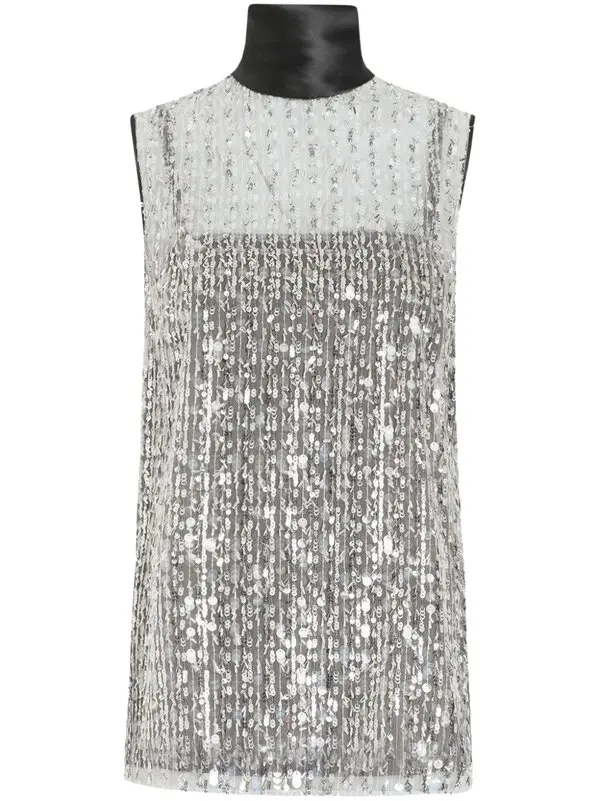 Dolce & Gabbana Sequin-embellished Top - White