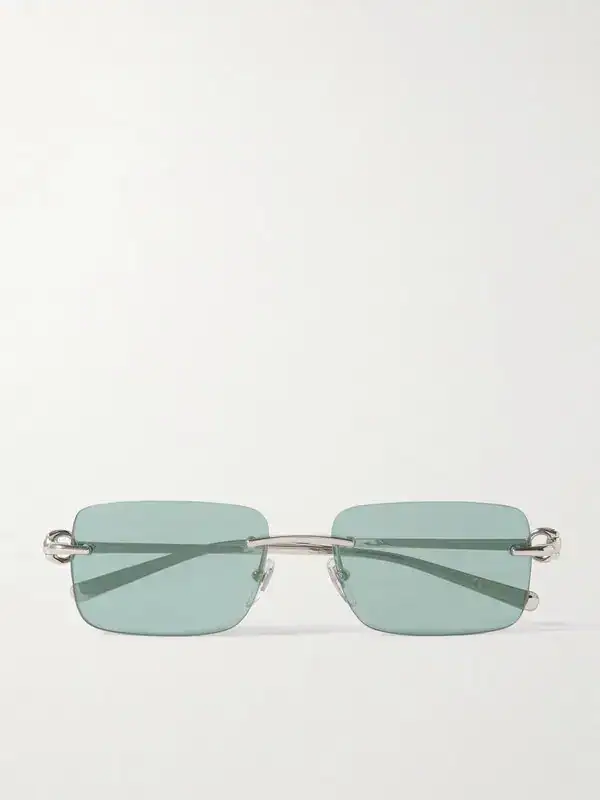 Gucci Rimless Square-Frame Sunglasses In Silver - 50% Off