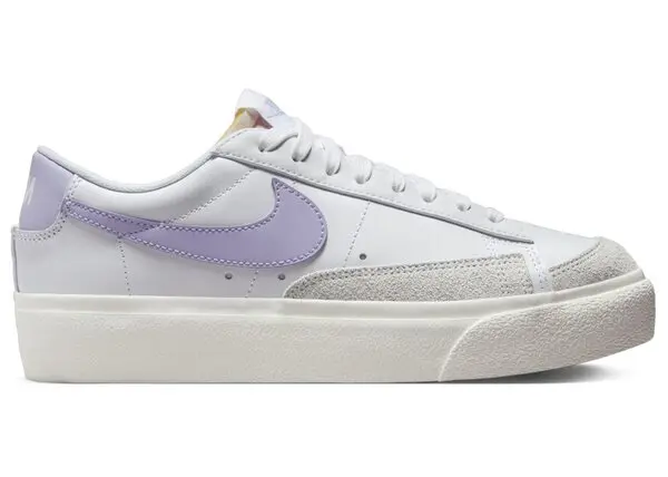 Nike Blazer Low Platform Sneakers - White/sail/lilac Bloom