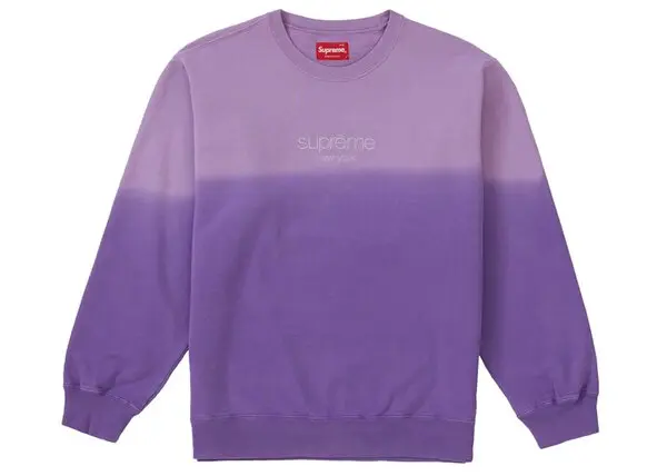 Supreme Dipped Crewneck Sweatshirt - Purple