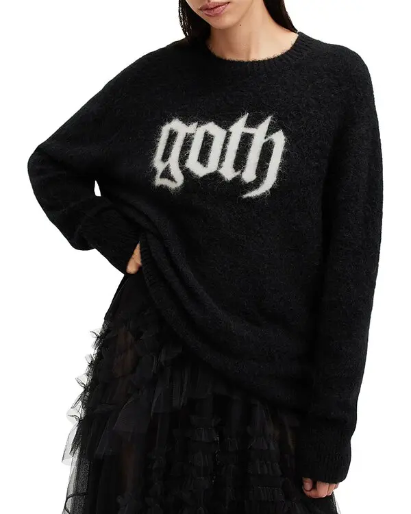 All Saints Goth Graphic Pullover